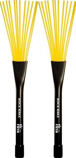 Vic Firth VFBJR Rock Rake Brushes Yellow Plastic | 0050997